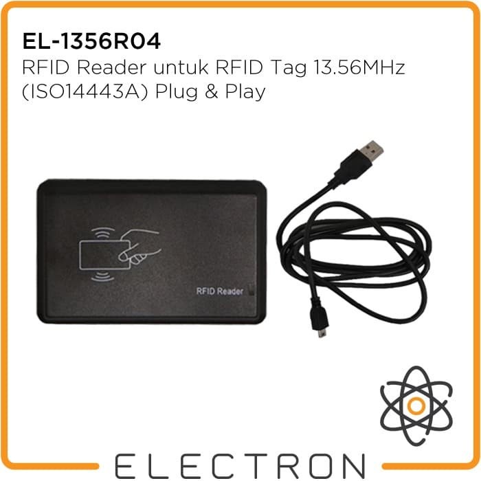 Jual EL-1356R04 13.56MHz RFID USB Card Reader 13.56 MHz Contactless ...