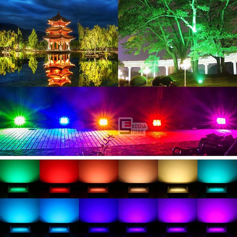 Jual Lampu Sorot Emico SMD LED 10 watt SNI IP65 Lampu Tembak Floodlight Lampu Hias RGB dengan ...