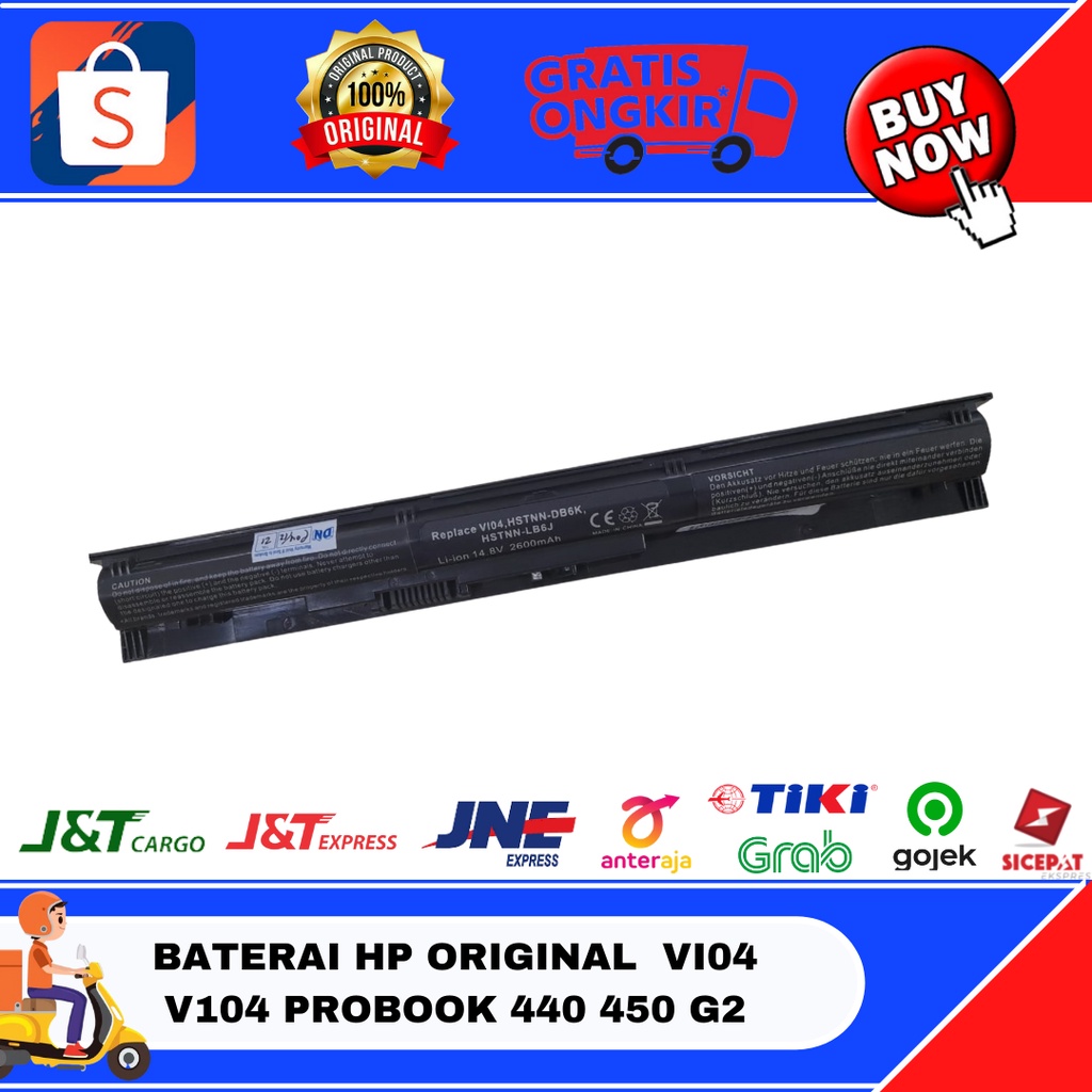 Jual BATERAI HP ORIGINAL VI04 V104 PROBOOK 440 450 G2 | Shopee Indonesia