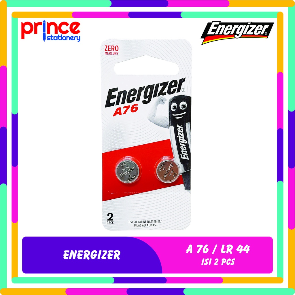 Jual BATERAI KANCING ENERGIZER LR44 / A76 / AG13 / L1154 1.5 VOLT ISI 2 PCS | Shopee Indonesia