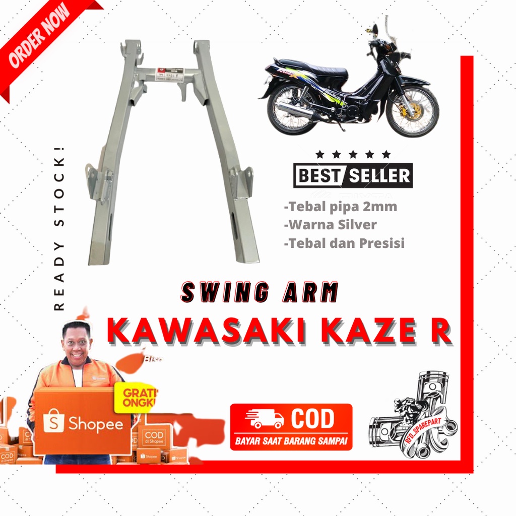 Jual Swing Arm arem Kaze R Kazer Model Ori Tebal Silver Murah | Shopee ...