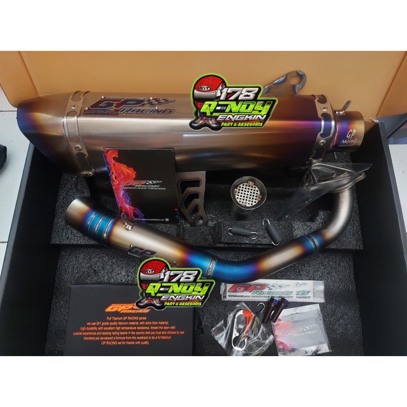 Jual knalpot titanium GP Racing xmax 300cc/350cc tipe full titanium dan ...