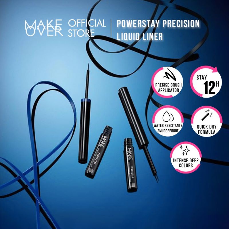 Jual MAKE OVER POWERSTAY PRECISION LIQUID LINER JET BLACK ORIGINAL ...