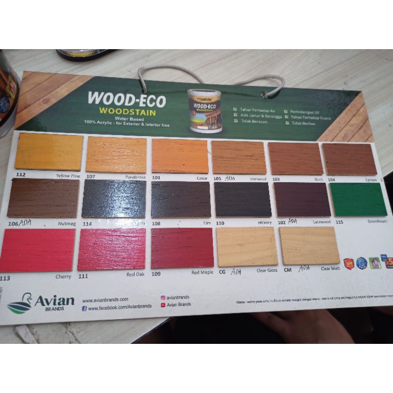 Jual Cat Kayu Politur Wood Eco WoodStain Air 1 liter | Shopee Indonesia