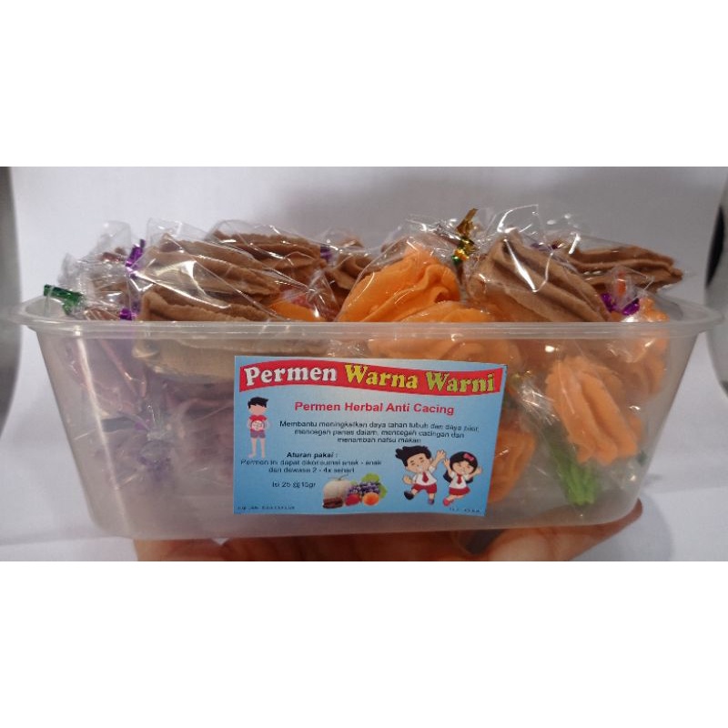 Jual permen cacing/ permen anti cacing/ permen warna warni isi 50 bisa ...