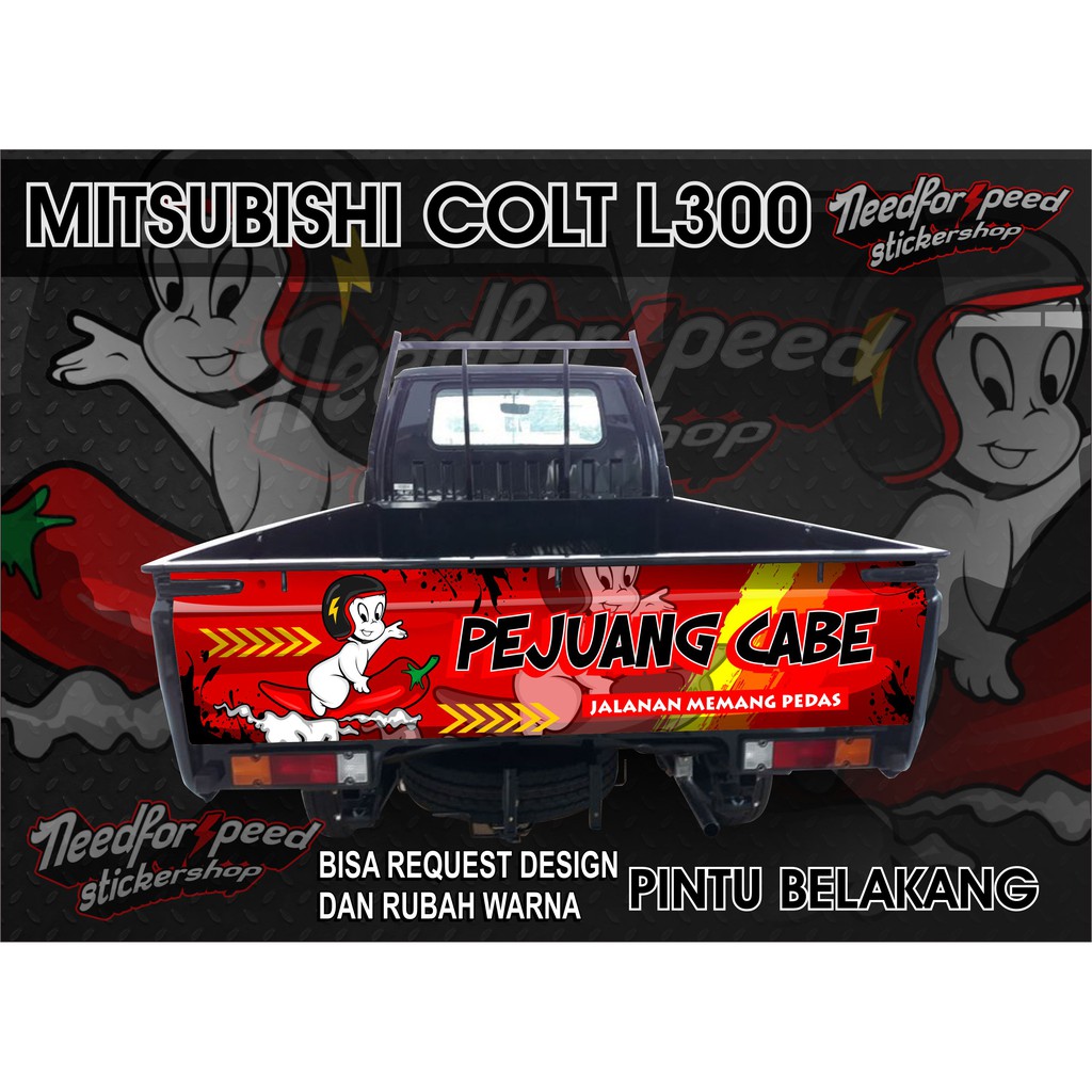 Jual STIKER PINTU BELAKANG CABE BALAP PICK UP L300 FUTURA COLT GRANDMAX ...