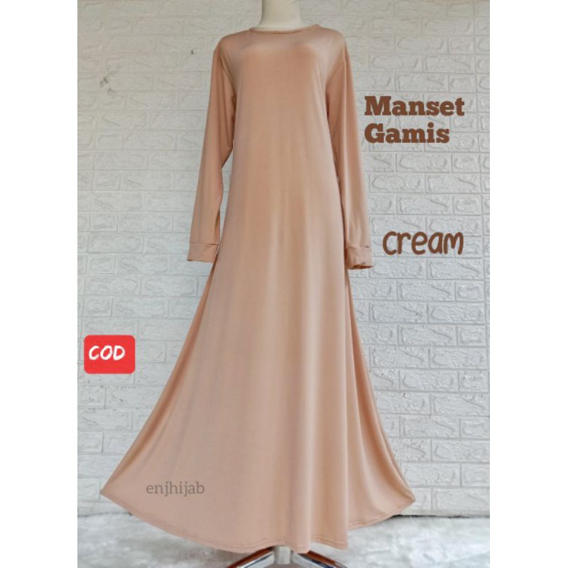 Jual Manset Gamis Jumbo Dress Muslim Big Size Inner Jersey Premiumj ...