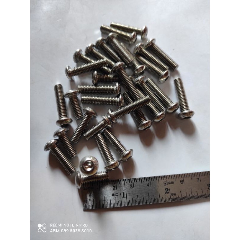 Jual Baut L Stainless Button M10 x 15mm atau Baut 14 Panjang 1.5cm | Shopee Indonesia