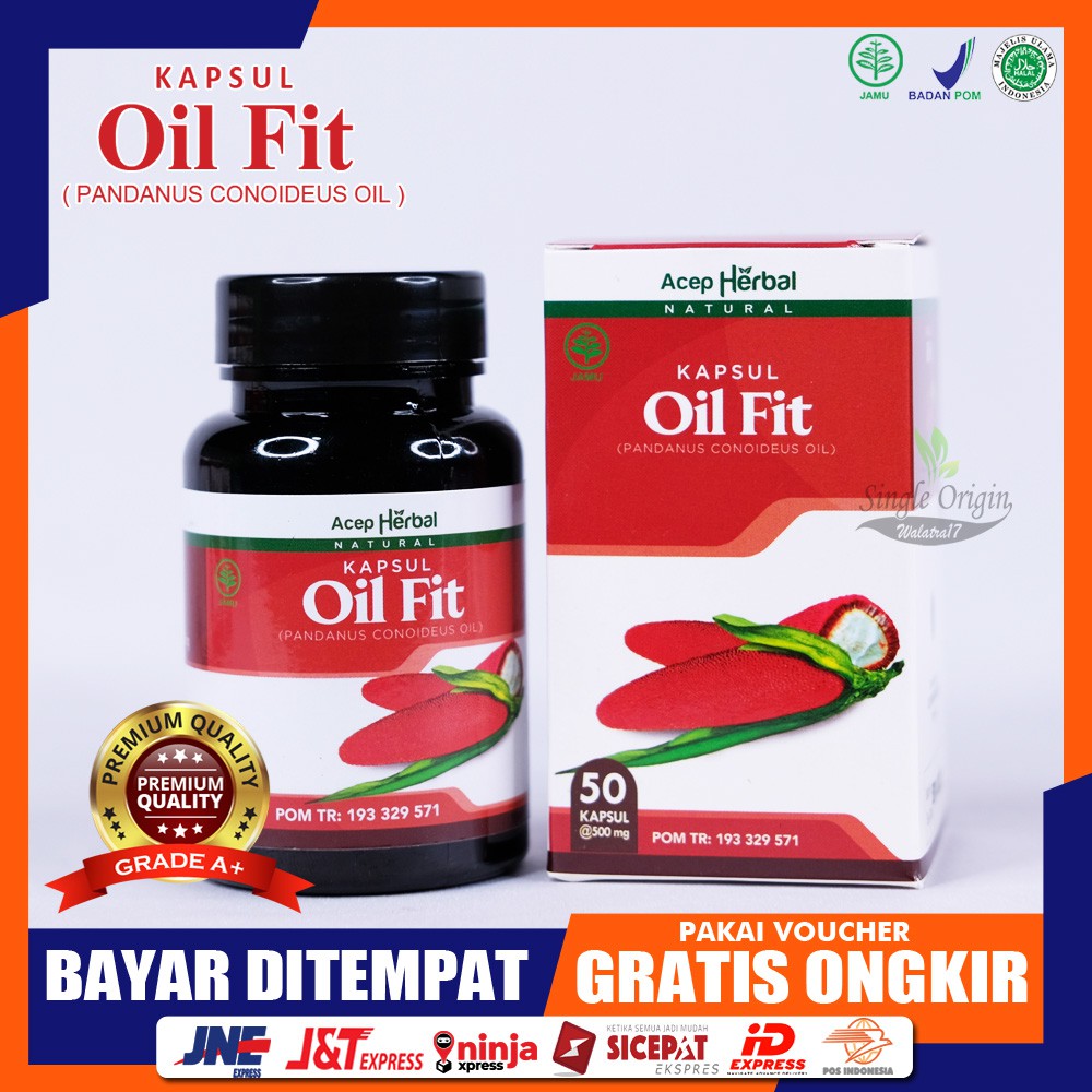 Jual Oil Fit Acep Herbal Kapsul Minyak Buah Merah Papua 100& Asli ...