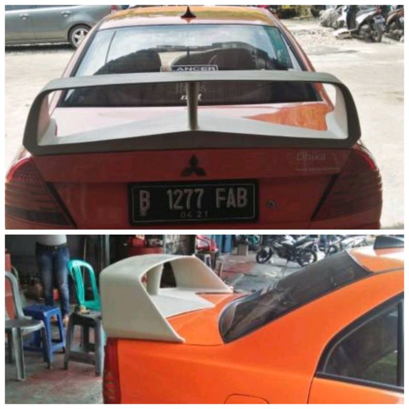 Jual spoiler wing lancer Evo 4 CK4 GTR tanpa cat | Shopee Indonesia