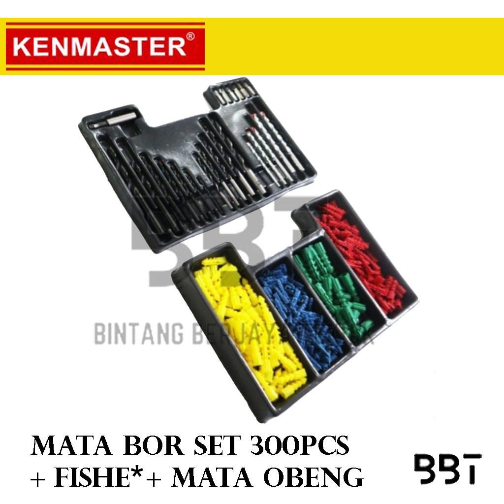 Jual Kenmaster Mata Bor Set Sekrup Tembok / Mata Bor Besi Beton Kayu ...