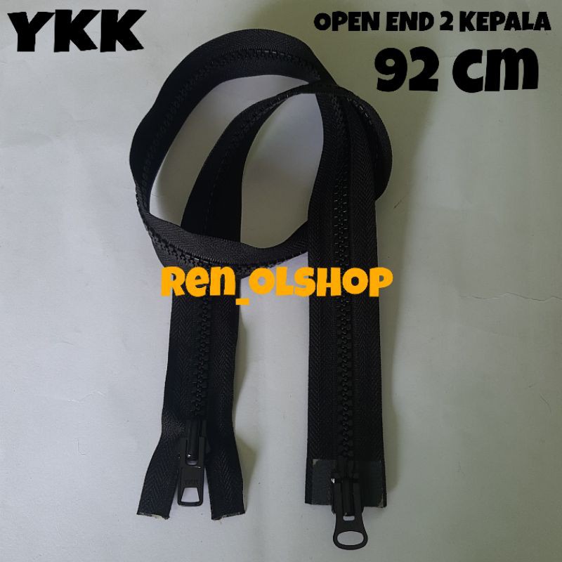 Jual Resleting Jaket /Vislon/ No 10 V /Merk YKK /Open End 2 kepala Ukuran 92cm. | Shopee Indonesia