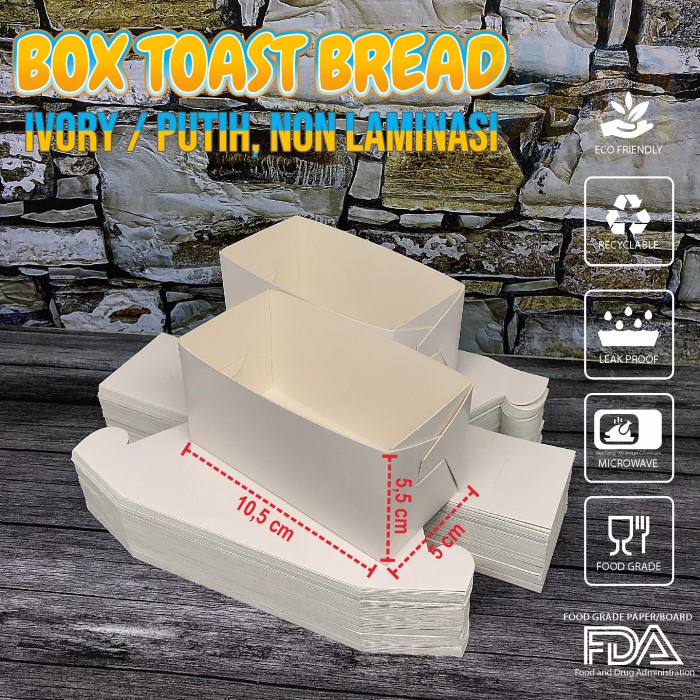 Jual [ready stok] Bread Toast/Box Tray Roti Bakar/Kemasan Roti Bakar ...