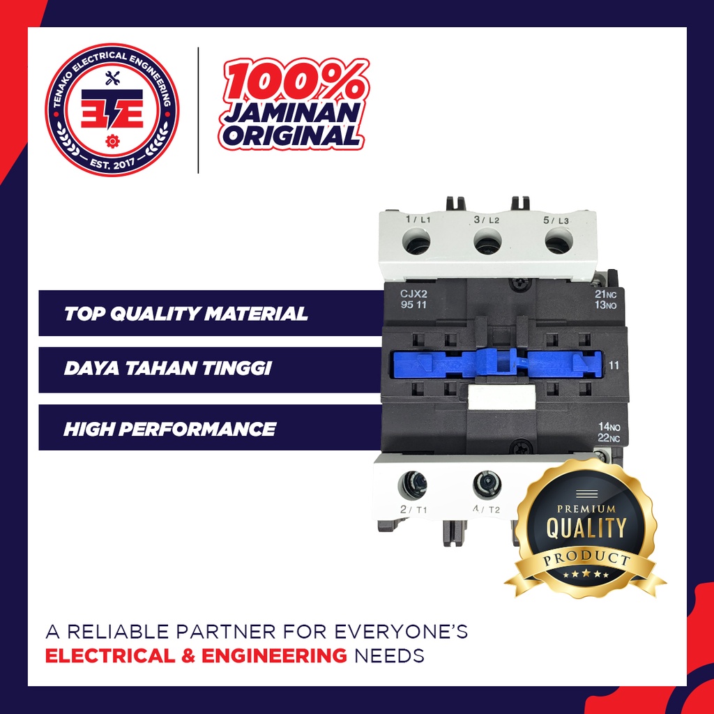 Jual Contactor CJX2-9511 Kontaktor 95A Kapasitas 95 Amper 220V AC 380V AC 110V AC 24V AC 36V AC ...