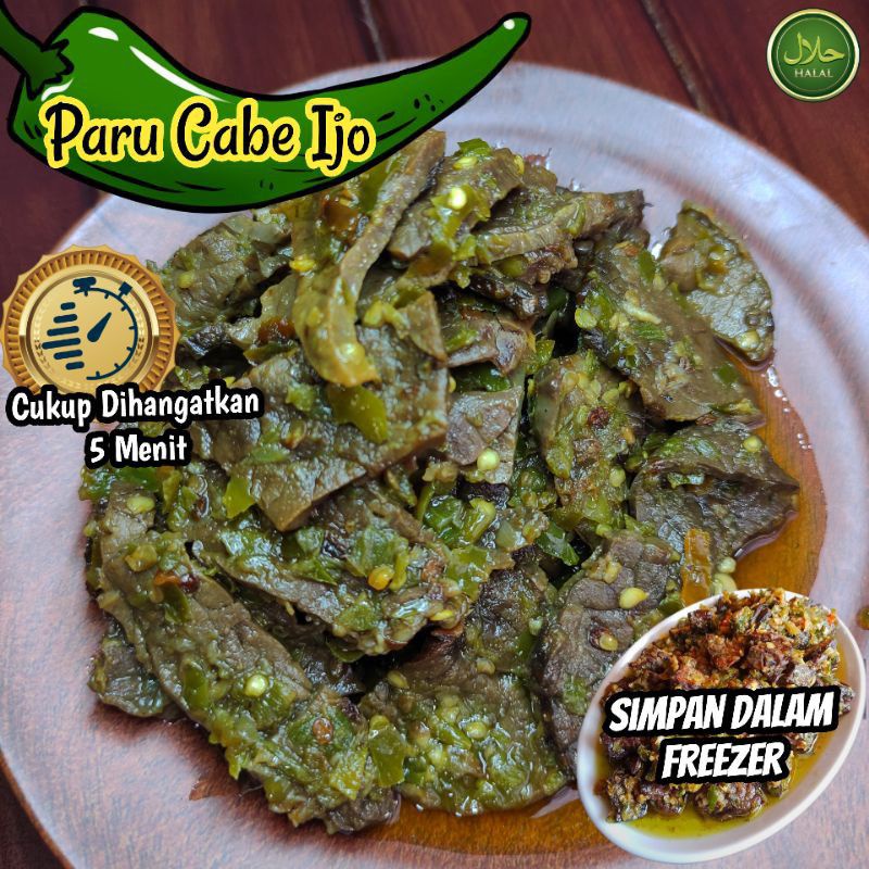 Jual [Pedas Seger] Paru Cabe Ijo ( Kemasan Sachet Mini 50 gr ) | Shopee ...