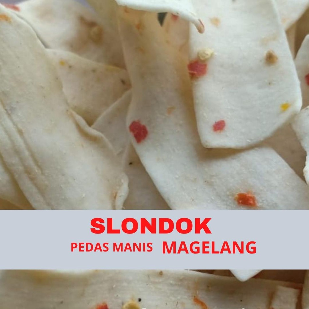 Jual SNACK KHAS MAGELANG krupuk slondok mentah putih pedas manis 1kg ...