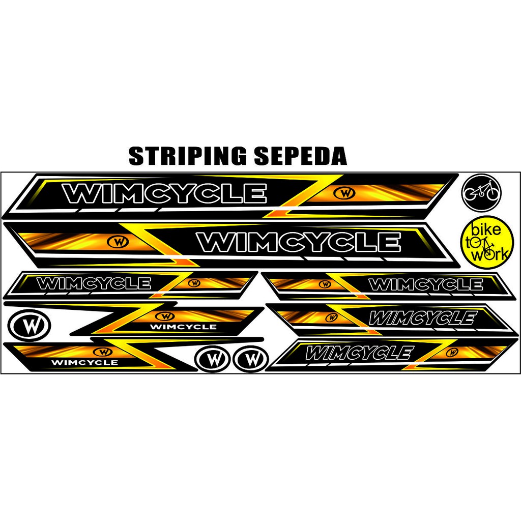Jual STICKER ALL SEPEDA WIMCYCLE VARIASI SEPEDA STRIPING | Shopee Indonesia