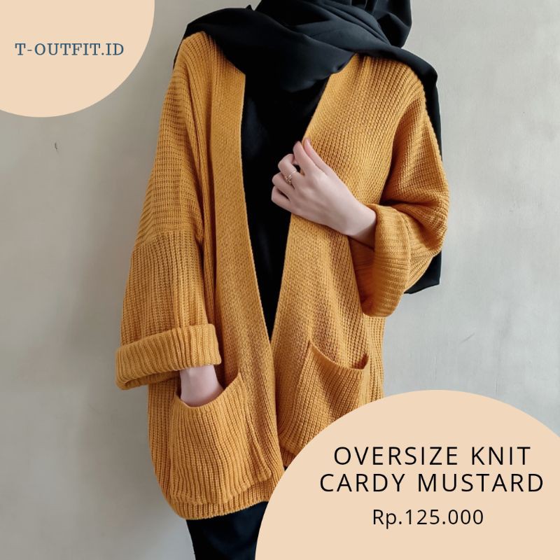 Jual Oversize Knit Cardy Premium | Cardigan Rajut Super Premium | Shopee Indonesia