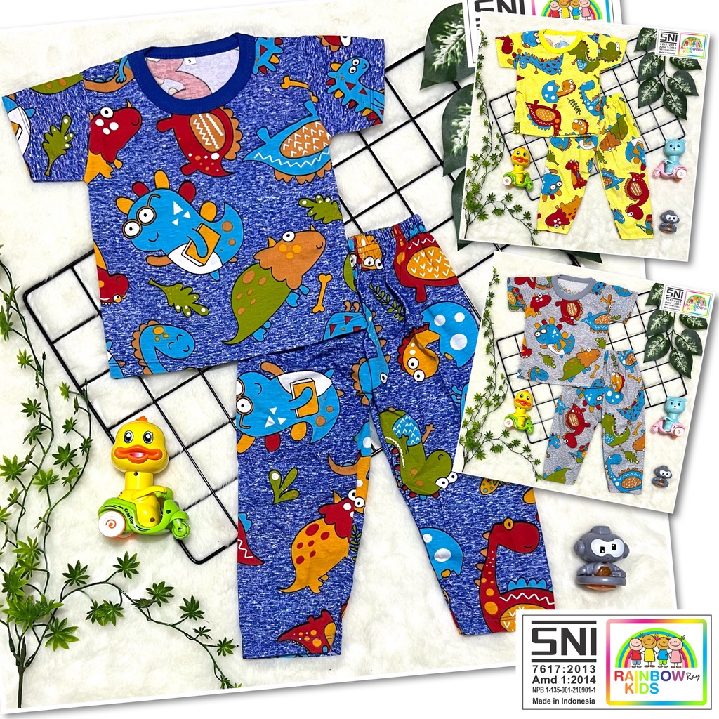 Jual RAINBOW SETELAN / SET BAJU ANAK COWOK / CEWEK UNISEX CELANA PANJANG CP 1-8 TAHUN FULLPRINT ...