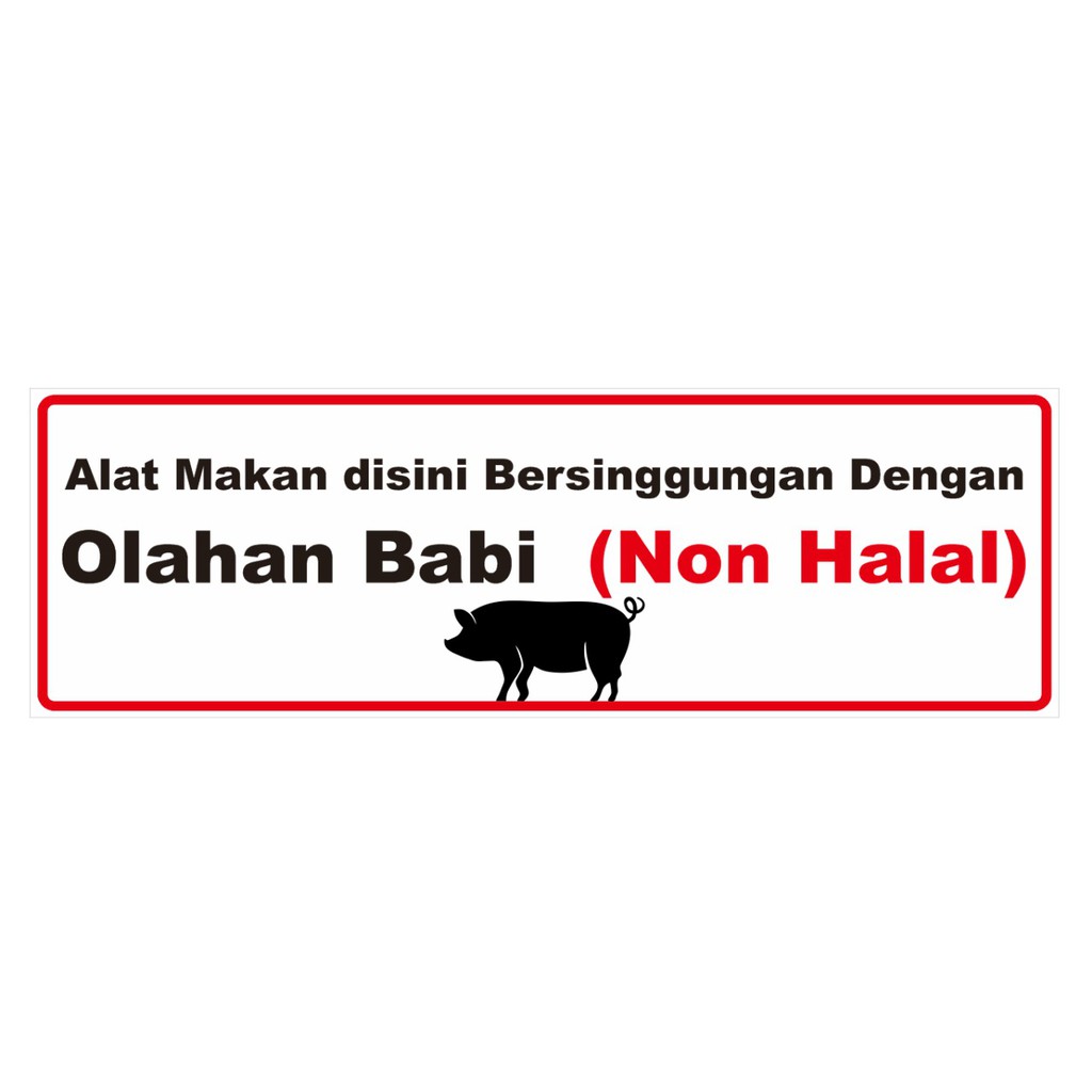 Jual stiker olahan makanan mengandung babi | Shopee Indonesia