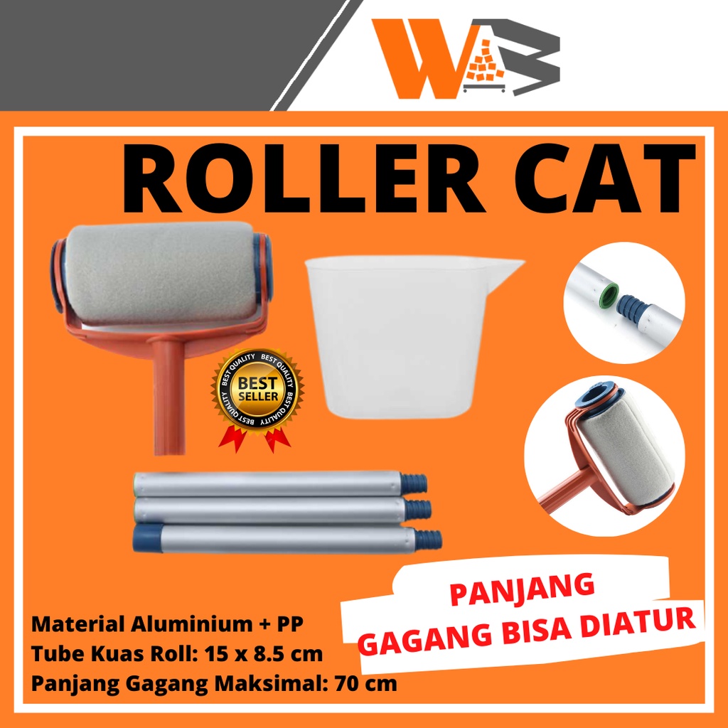 Jual COD Kuas Cat Dinding Tembok Alat Cat Dinding Roll Roller Cat ...