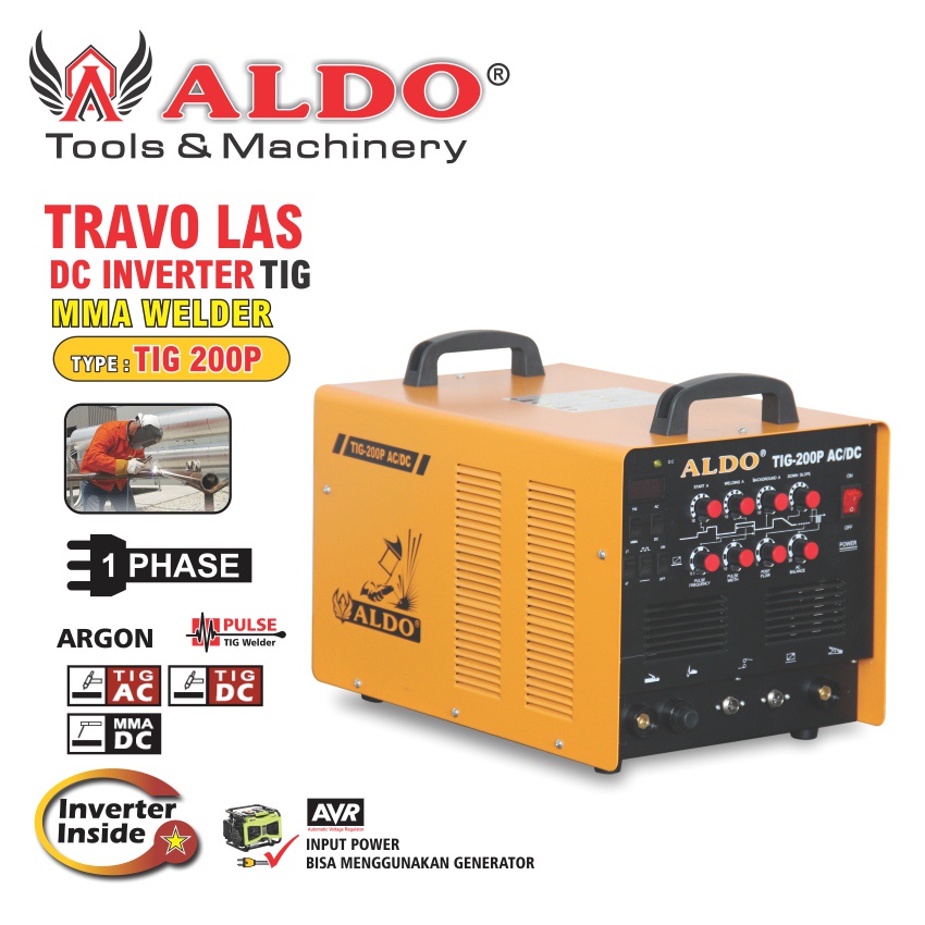 Jual Travo Las Inverter Type : TIG200P Merk Aldo | Shopee Indonesia