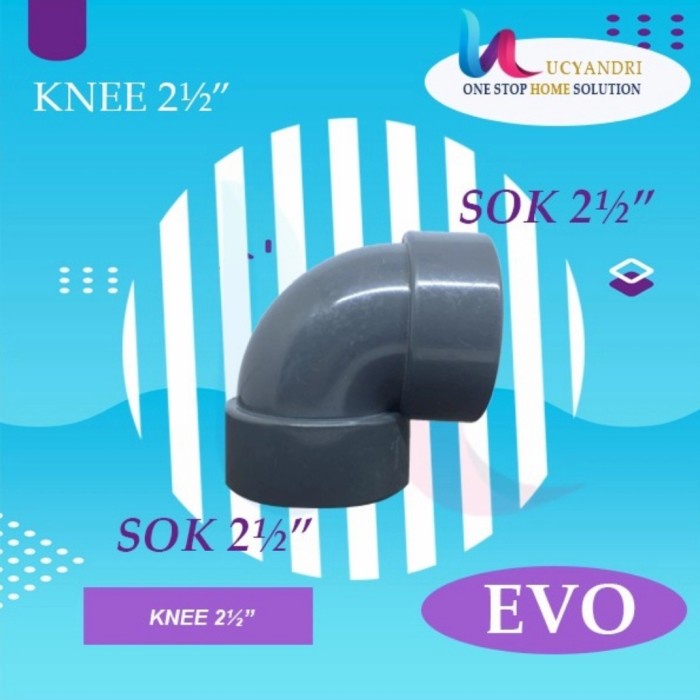 Jual Knee pvc Lbow 2 1/2 inch evo premium kni | Shopee Indonesia