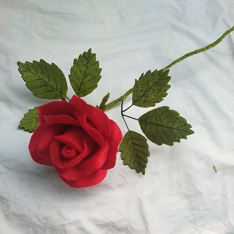 Jual Bunga Flanel Mawar Gardenia Flanel Bunga Flanel Tangkai Bunga