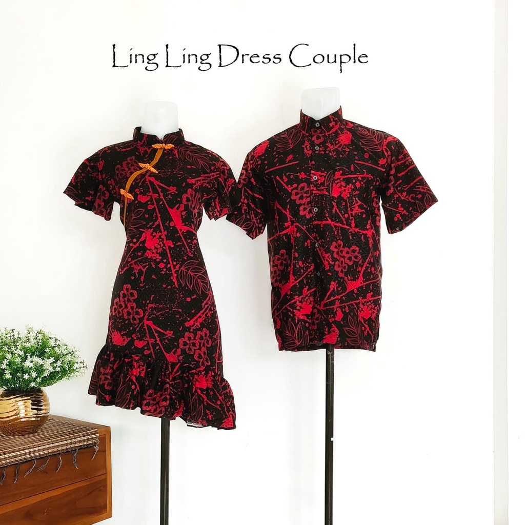 Jual 5.5 SALE Ling Ling Dress Batik Model Asimetris Baju Pesta Natal ...