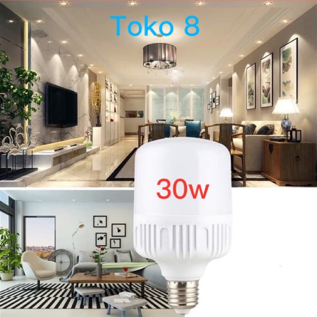Jual Lampu LED 5W 10W 20W 30W Bulb Jumbo Tabung 30W Kapsul Super Terang Putih | Shopee Indonesia