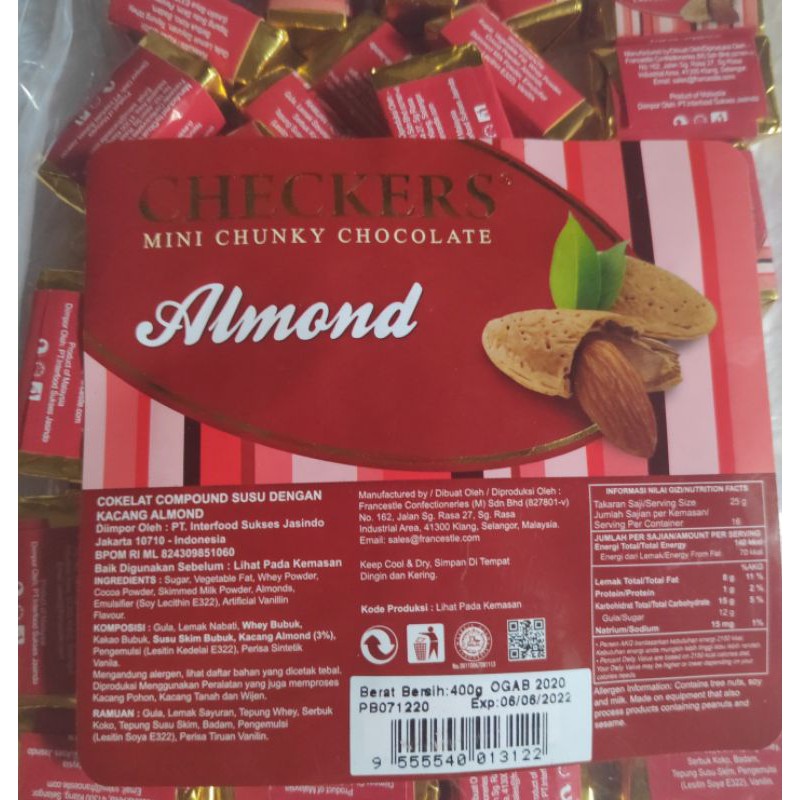 Jual Chocolate Checkers Mini Chunky/Coklat Susu | Shopee Indonesia