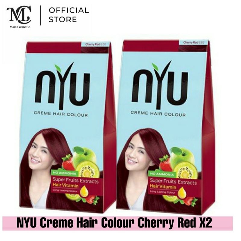 Jual Nyu Cream Hair Colour SEMIR RAMBUT CHERRY RED X2 Pcs | Shopee ...