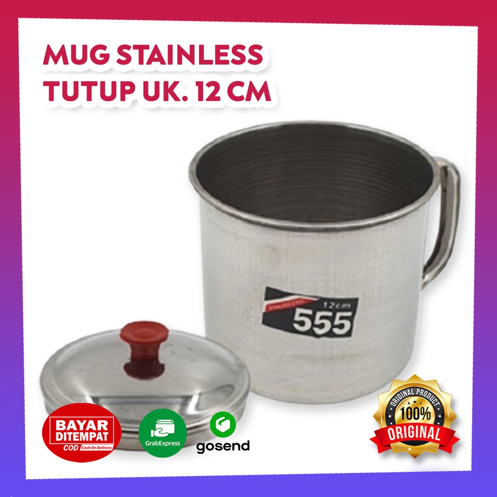 Jual MUG TUTUP STAINLESS JADUL Kecil Tahan Panas Cangkir Kopi Coffee ...