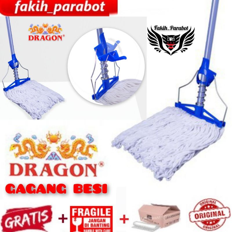 Jual LAP MOP JEPIT BESI DRAGON PEL LANTAI GAGANG BESI 110 CM | Shopee ...