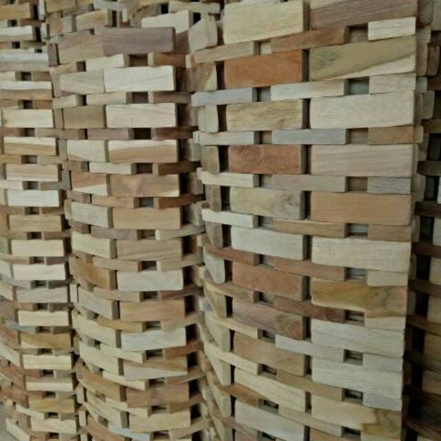 Jual Tikar kayu full jati / karpet kayu motif 60cm x 100cm | Shopee ...