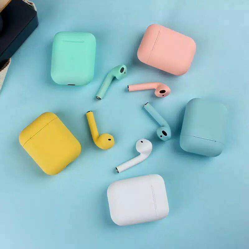 Jual Headset Bluetooth Earphone TWS i12 Macaron | Shopee Indonesia