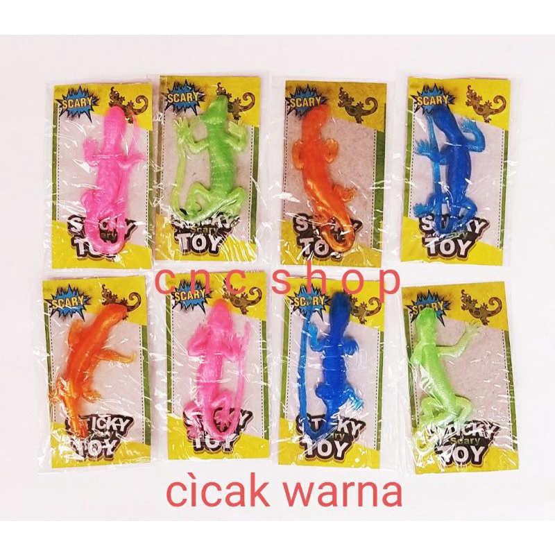 Jual Sticky Toys Cicak Warna Jelly bisa Nempel Mainan Prank Murah ...