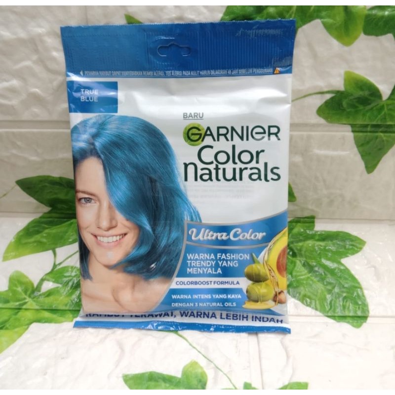 Jual GARNIER COLOR NATURALS TRUE BLUE CAT RAMBUT BIRU SACHET 30 + 30 ML ...