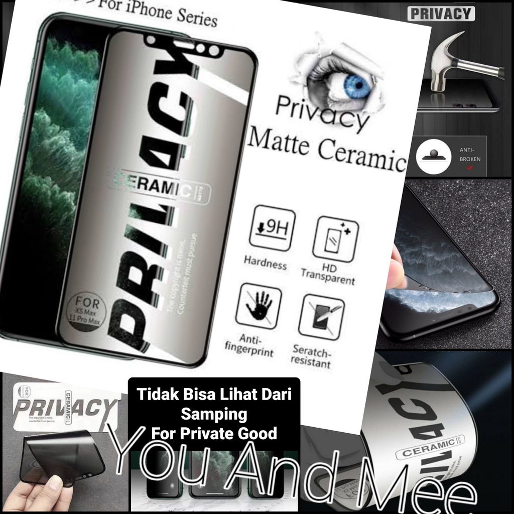 Jual (New-Seller) Tempered CRM Anti SPY+Matte Privacy iPhone 13 13PRO 13PROMAX 12 12PRO 12PROMAX ...