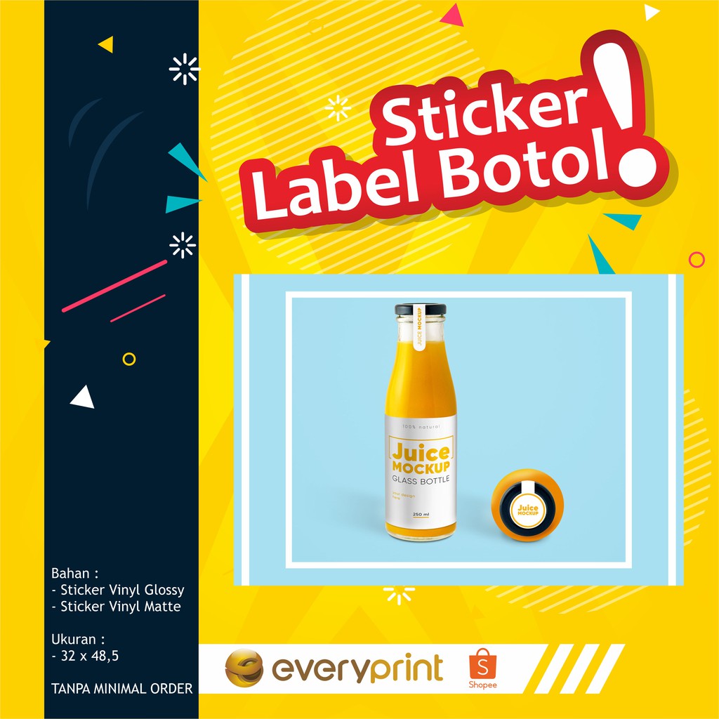 Jual STICKER LABEL BOTOL | Shopee Indonesia