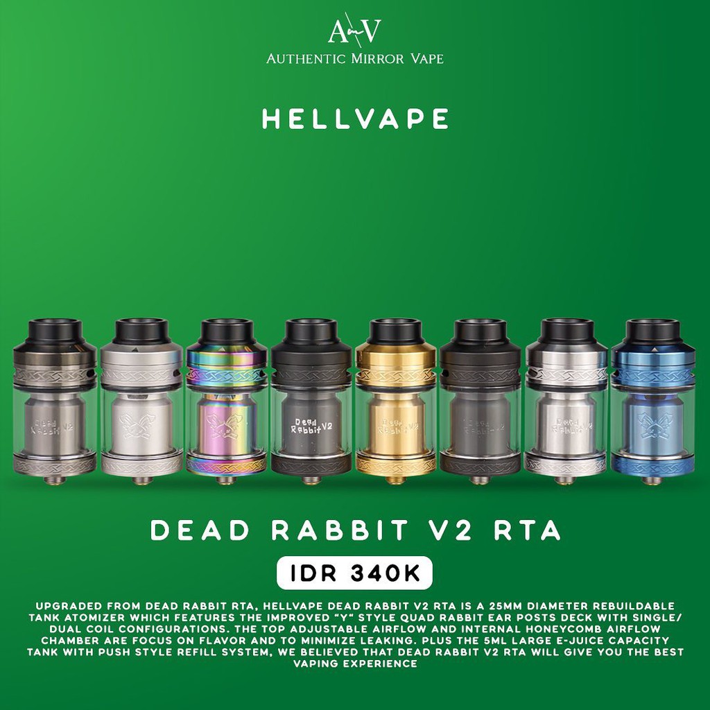 Jual Dead Rabbit V2 RTA 100% Authentic By Hellvape - AT | Shopee Indonesia