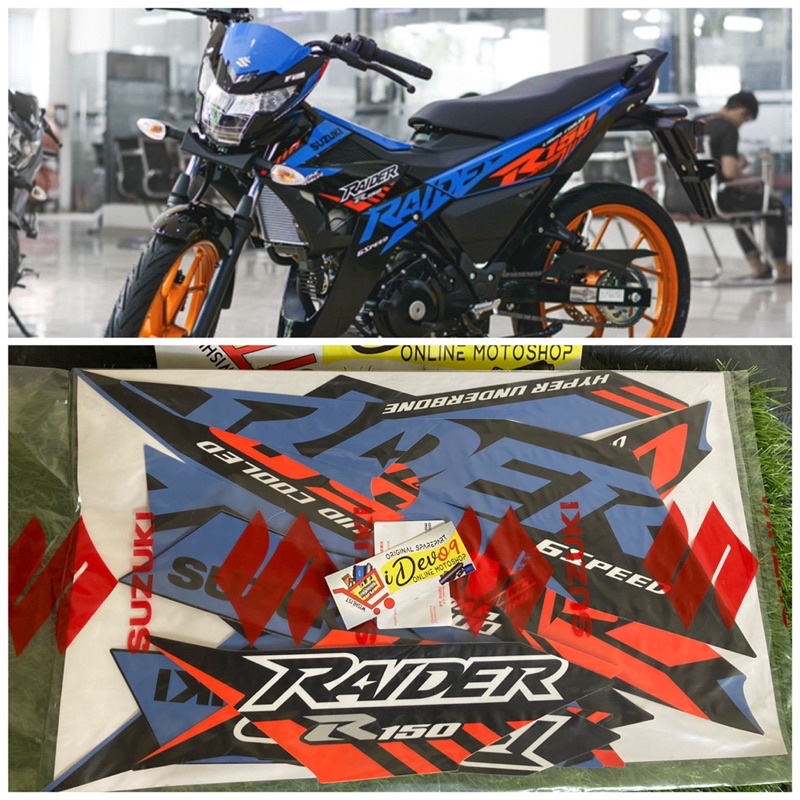 Jual Sticker Tape Set Striping Satria Fu Injeksi Blue Ash Versi Raider ...