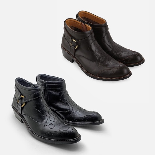 Jual Guin Casalini Sepatu Boots Pria Formal Cow Leather model Cowboy ...