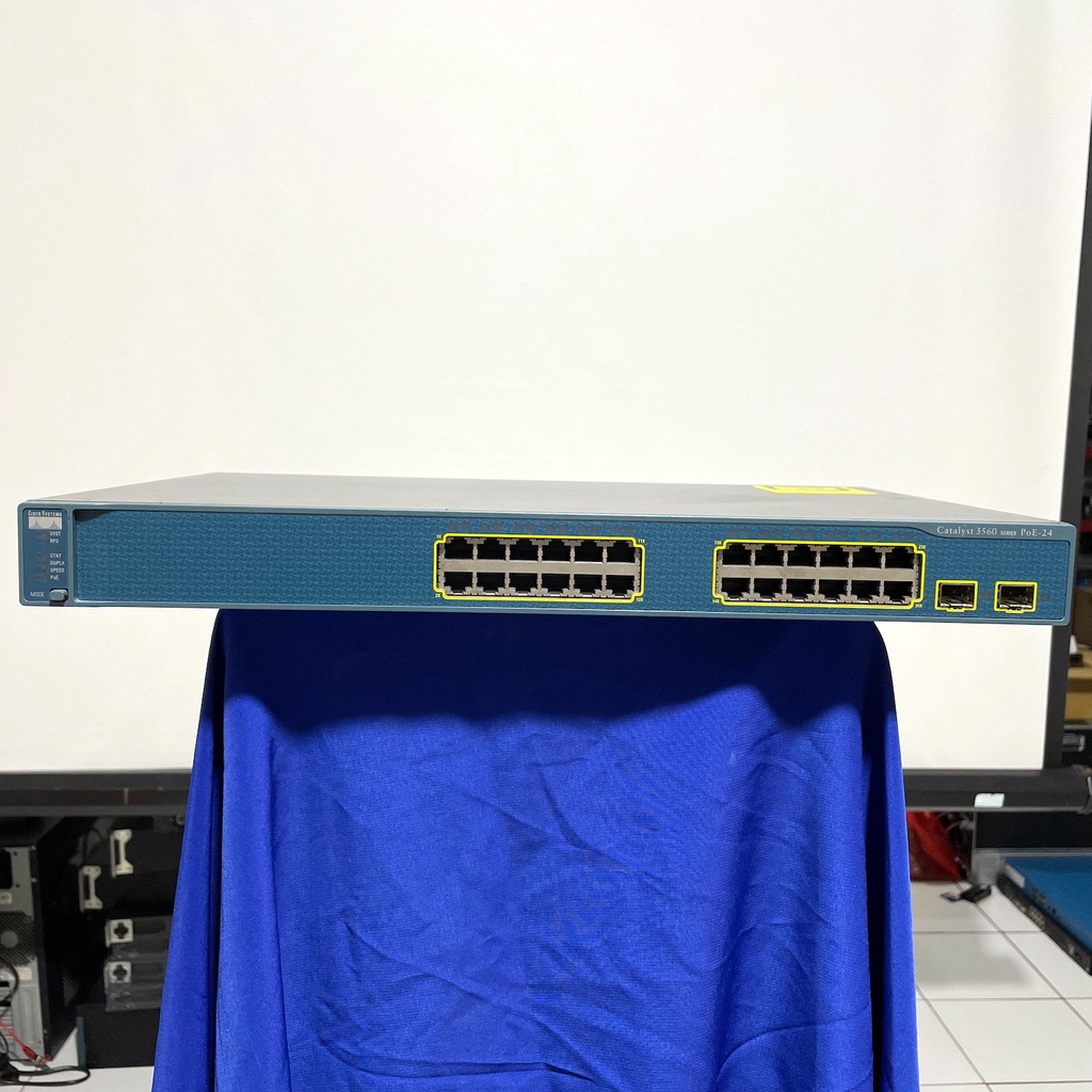 Jual switch hub cisco 3560 24 ps s 24 port 10 100 poe 2 port gigabit ...