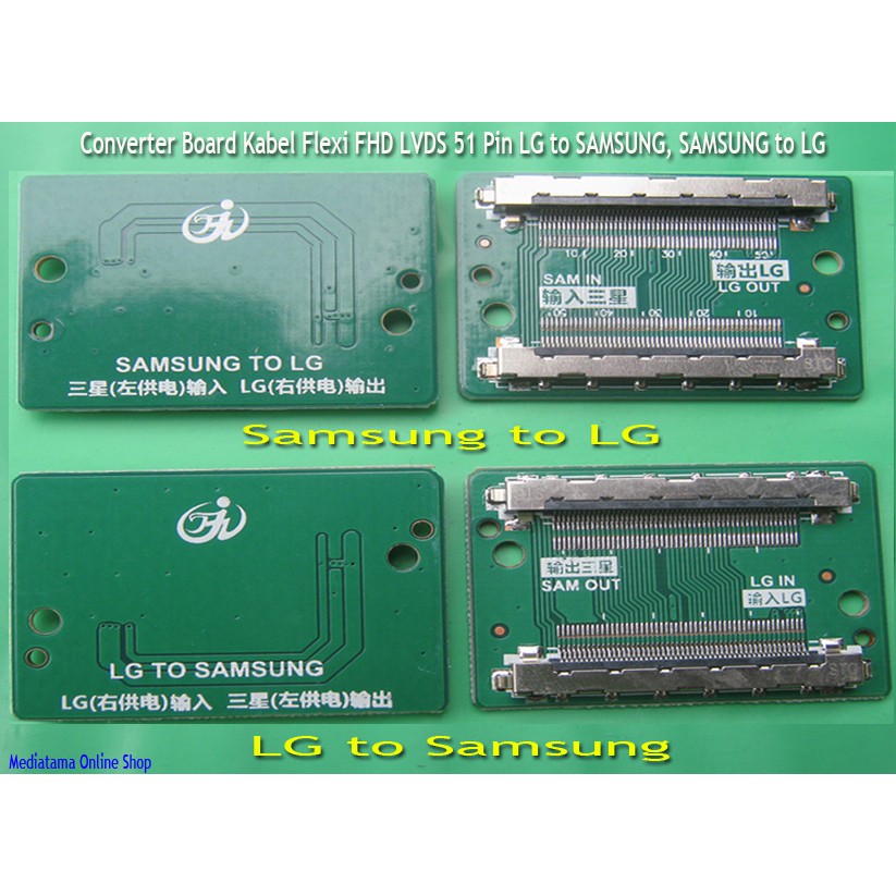 Jual Board Converter Kabel Flexible FHD LVDS 51 Pin SAMSUNG to LG, LG to SAMSUNG | Shopee Indonesia
