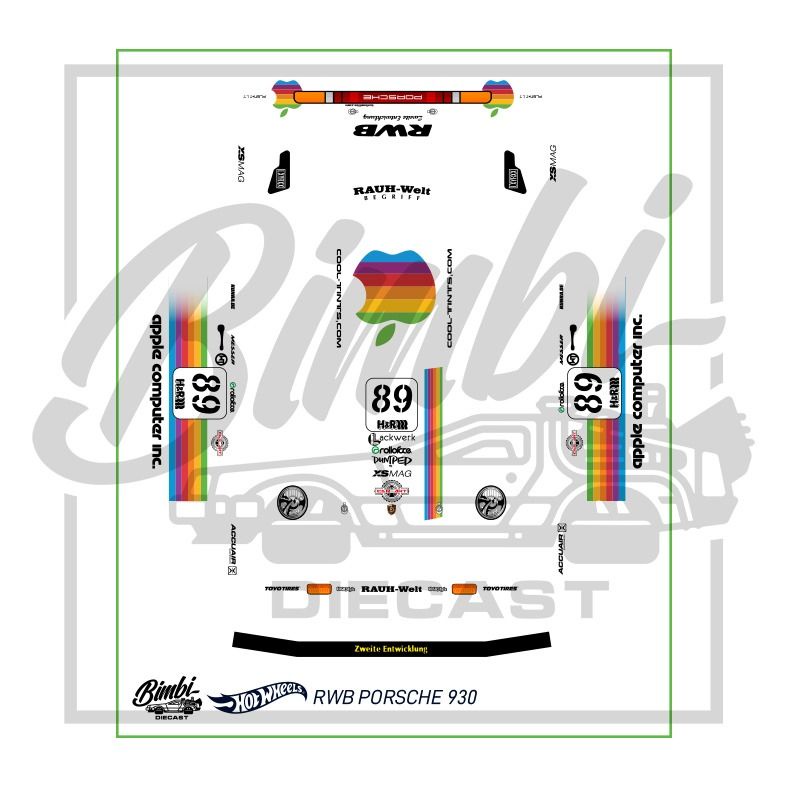 Jual Decal RWB Porsche 930 apple custom diecast hotwheels | Shopee ...