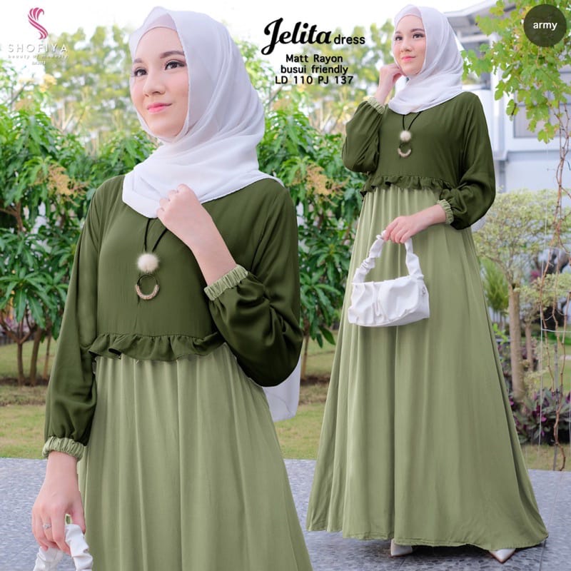 Jual BAJU GAMIS DRESS WANITA DEWASA REMAJA BUSUI SIMPLE ELEGAN MEWAH ...