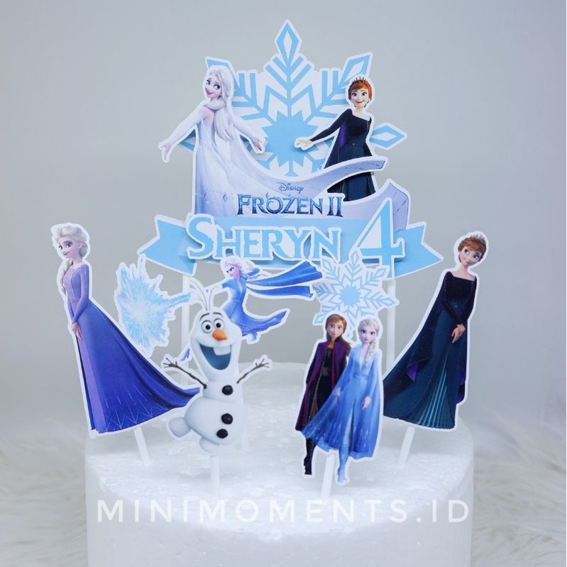 Jual Cake Topper Frozen 2 Disney Elsa Anna Hiasan Tusukan Kue Ulang
