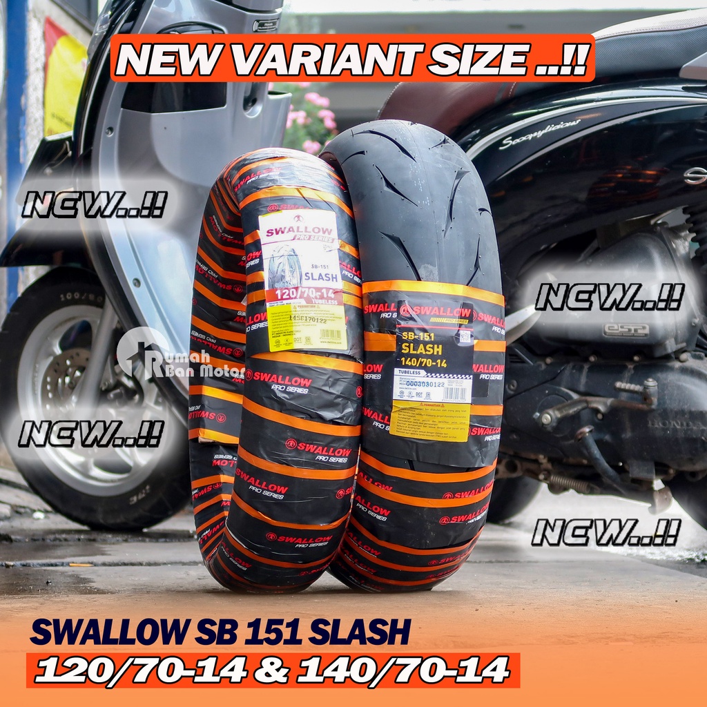 Jual Swallow Pro Series SB-151 SLASH 120/70-14 & 140/70-14 Ban Aerox ...
