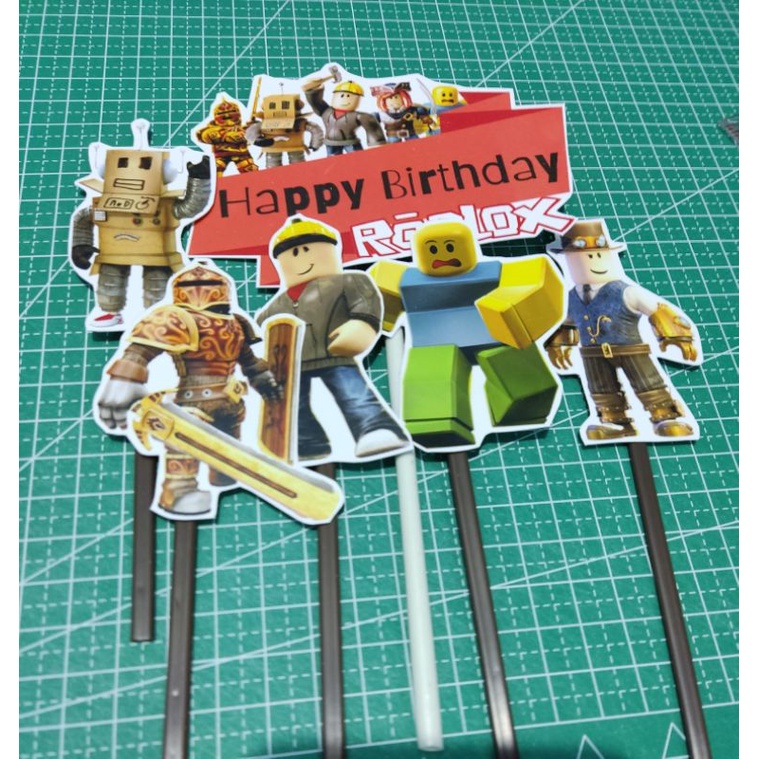 Jual Topper Roblox / hiasan kue / topper happy birthday | Shopee Indonesia